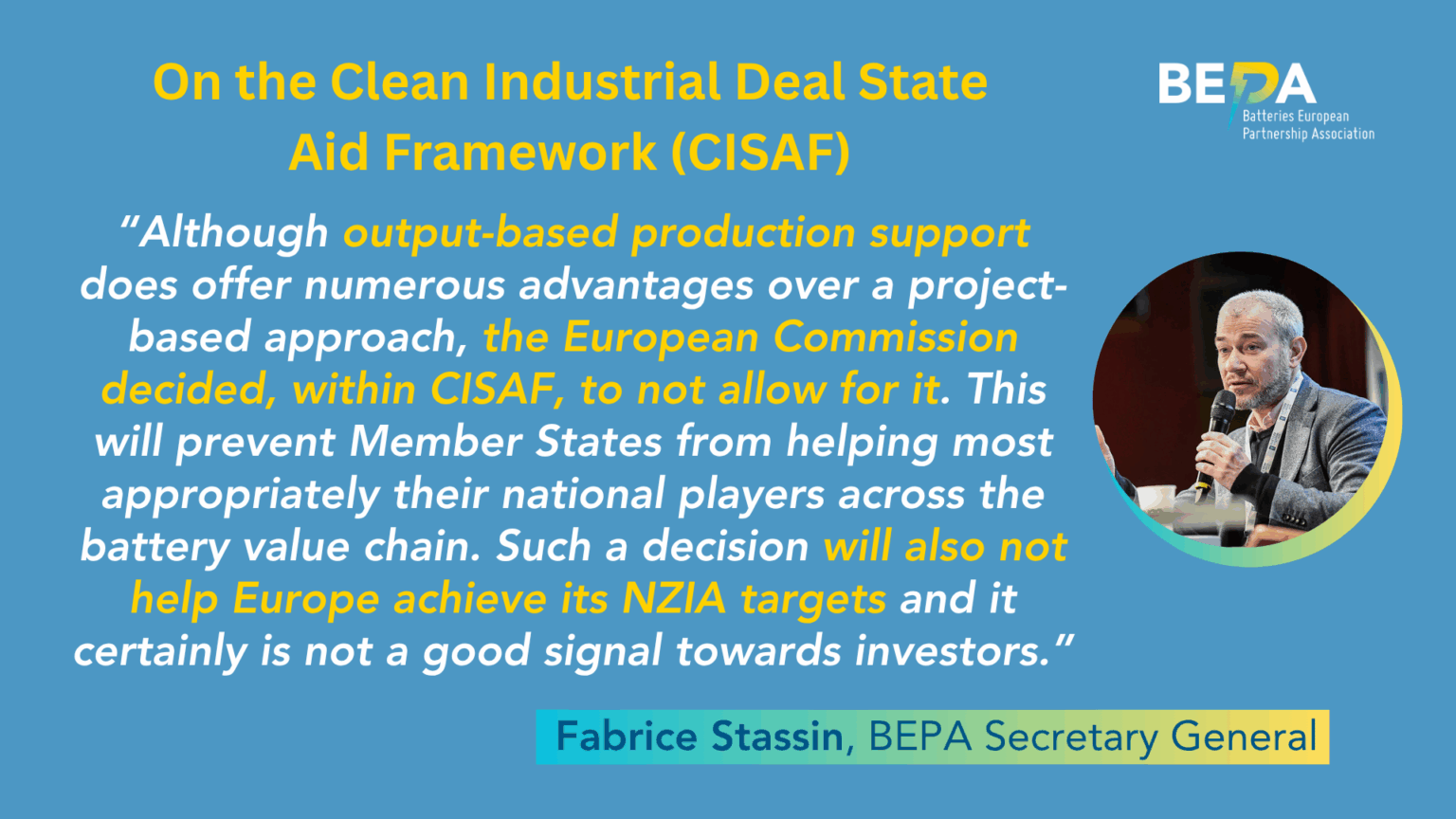 About the Clean Industrial Deal State Aid Framework (CISAF) – BEPA